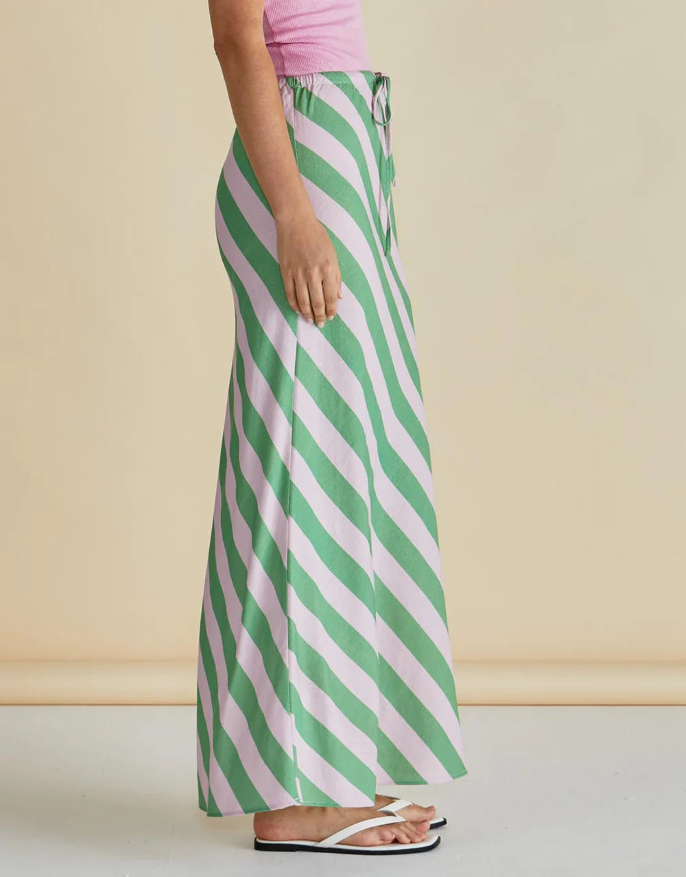 Brooke Bias Skirt -Green/Pink Stripe – Iggy & Zee